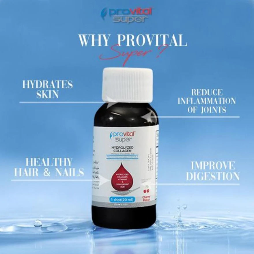 Provital Super Hydrolyzed Collagen - 30 Vials * 20 ml– Skinoasis